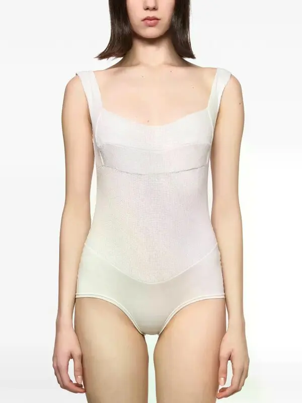 ATU BODY COUTURE Sequin Bodysuit - White