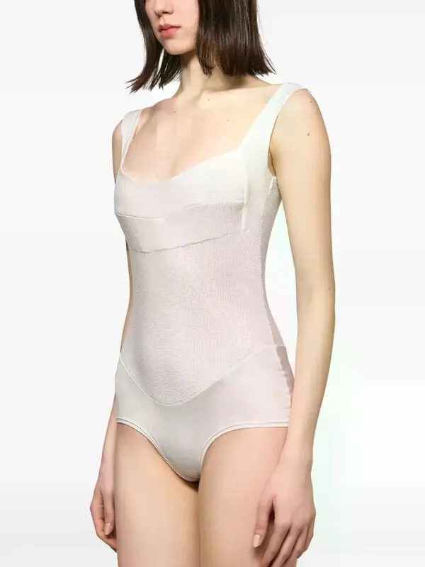 ATU BODY COUTURE Sequin Bodysuit - White