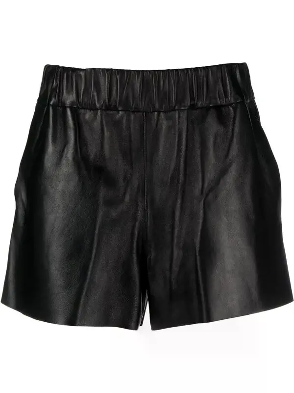 Red Valentino Leather Mini Shorts