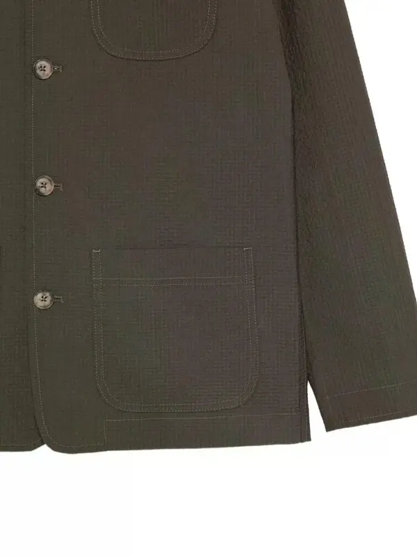 Altea Constantin Seersucker Shirt Jacket - Green