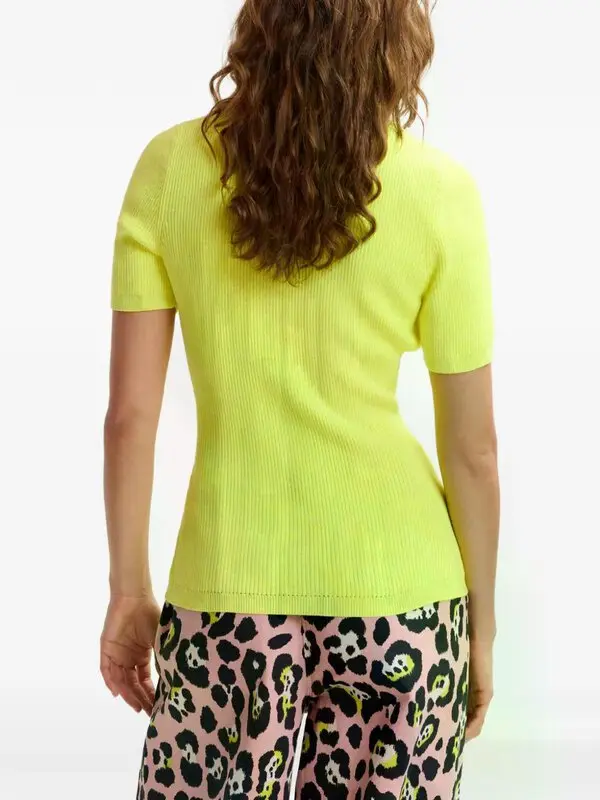 Essentiel Antwerp Jabric Ribbed Polo Top