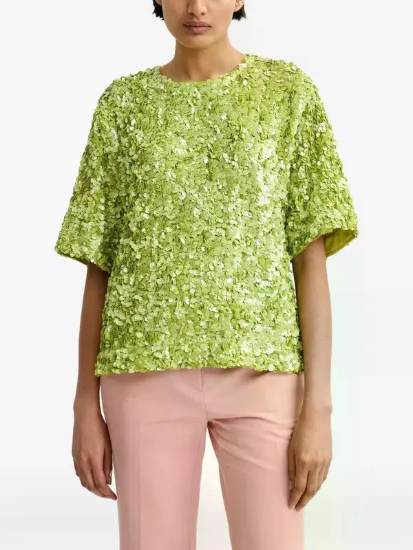 Essentiel Antwerp Sequin Embellished Blouse - Green