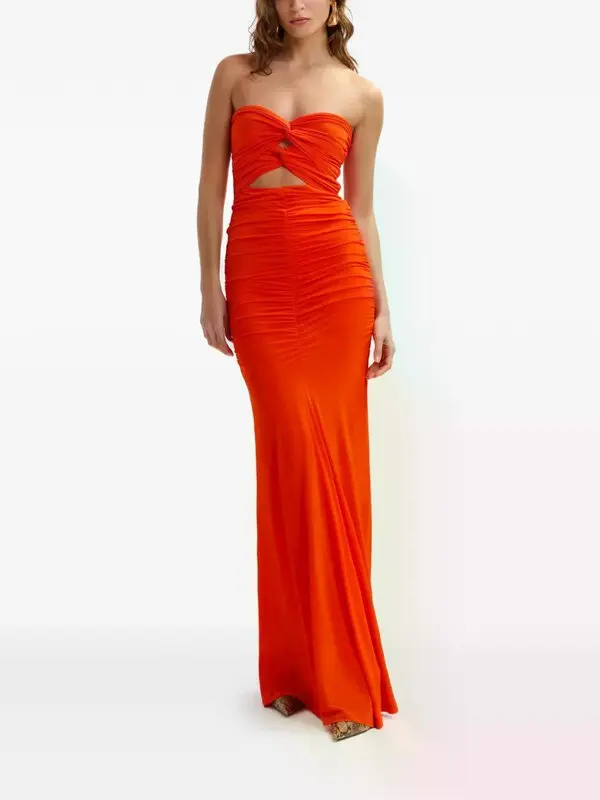 Essentiel Antwerp Strapless Maxi Dress - Orange