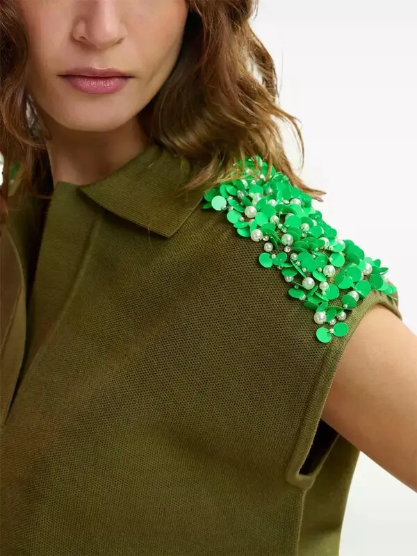 Essentiel Antwerp Beaded Polo Top