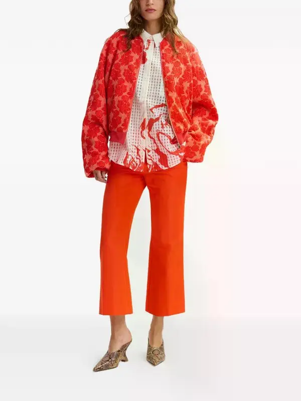 Essentiel Antwerp Floral Print Bomber Jacket