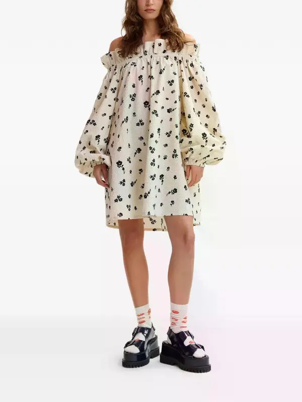 Essentiel Antwerp Floral-print Ruffled Mini Dress