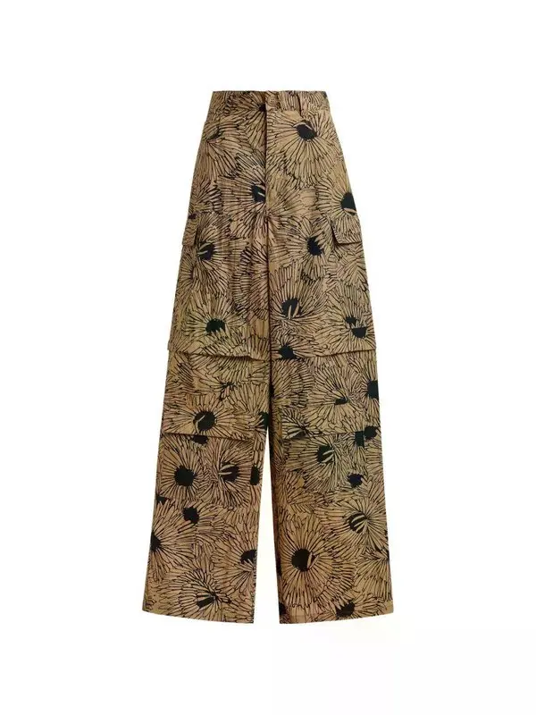 Essentiel Antwerp Floral-print Cargo Pants - Neutrals