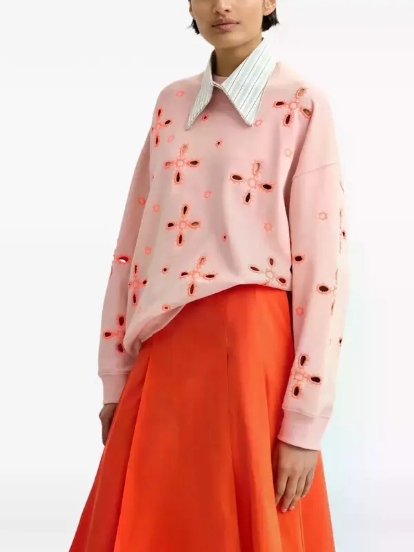 Essentiel Antwerp Embroidered Floral Sweatshirt