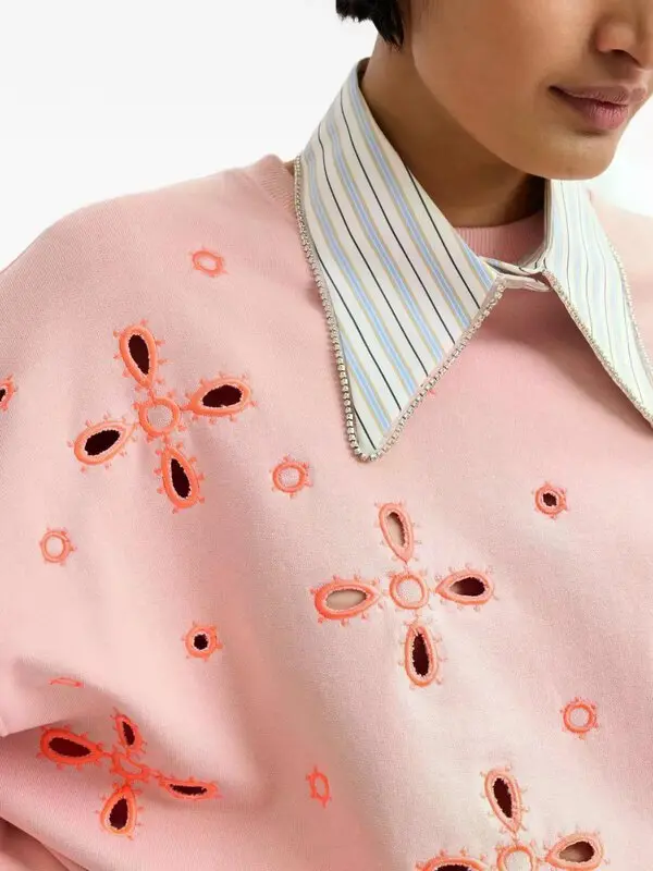 Essentiel Antwerp Embroidered Floral Sweatshirt
