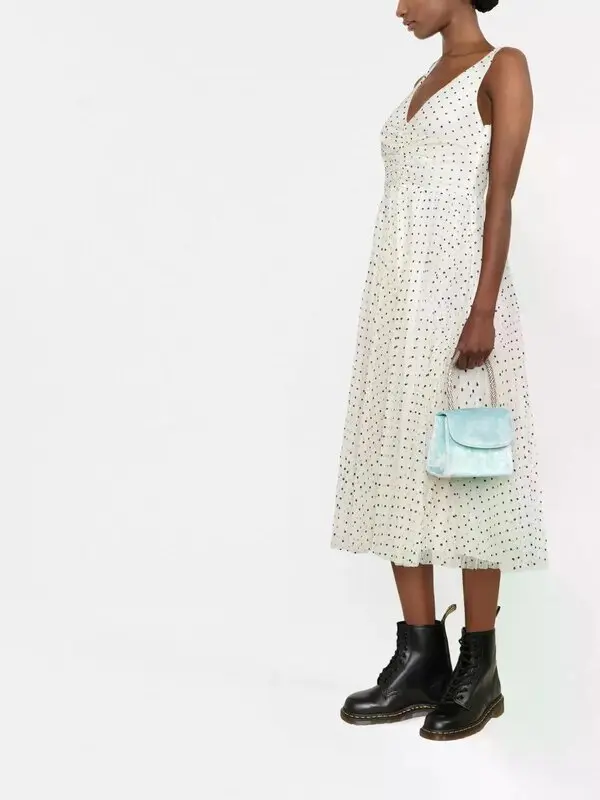 Red Valentino Polka Dot Flared Dress