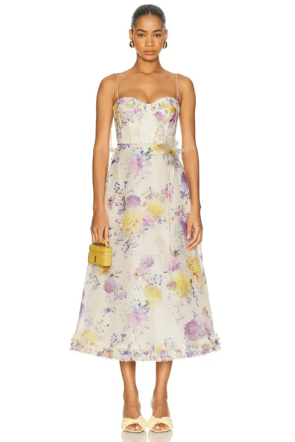 Zimmermann Luna Ruffle Midi Dress
