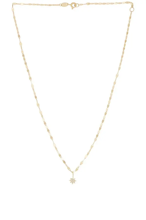 STONE AND STRAND Pave Northern Star Choker Necklace In Metallic Gold - 10k Yellow Gold & White Diamond