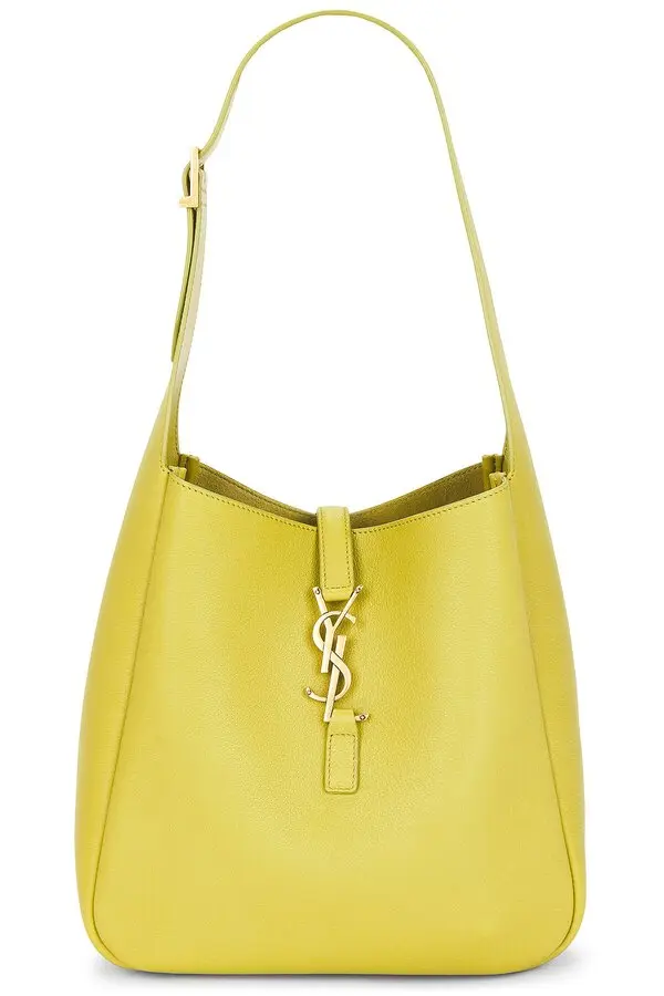 Saint Laurent Small Le 5 A 7 Supple Shoulder Bag In Green - Wild Lime