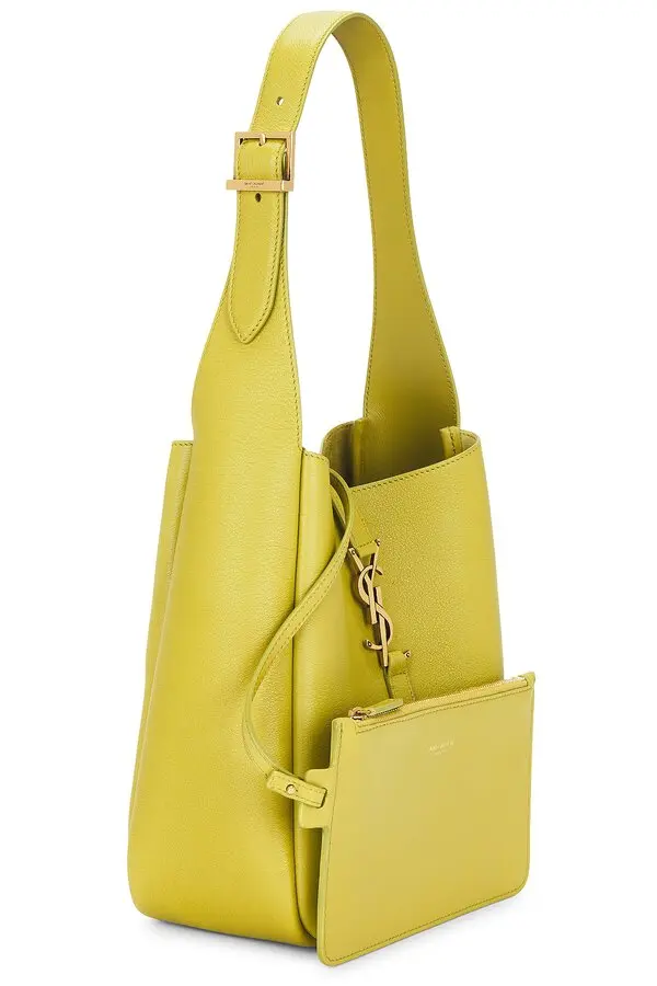 Saint Laurent Small Le 5 A 7 Supple Shoulder Bag - Wild Lime