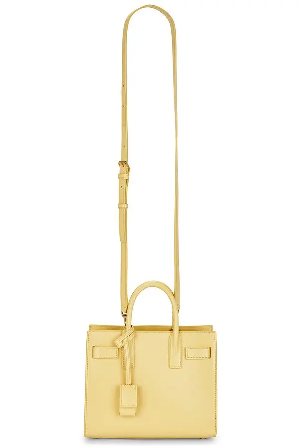 Saint Laurent Nano Sac De Jour Tote Bag In Lemon - Soft Lemon