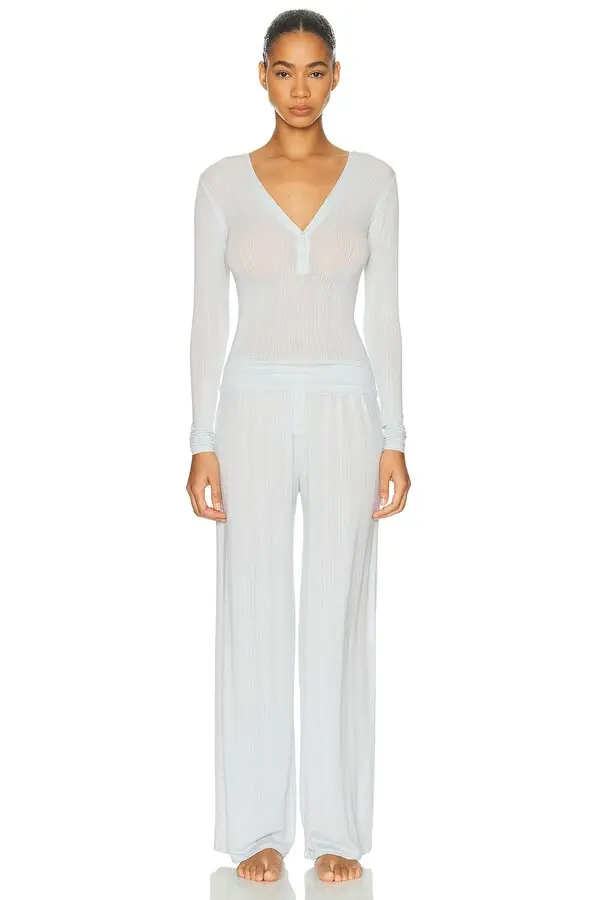 NEGATIVE UNDERWEAR Whipped Henley - Mist