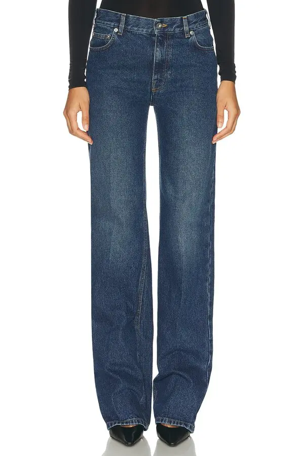 MUGLER Mid-rise Wide-leg Jeans