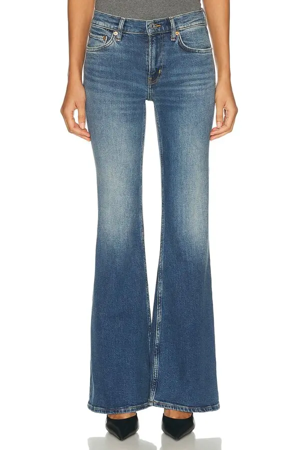 RE/DONE The Strutter Wide Leg & Flare Jean In Blue - Sonoma Indigo