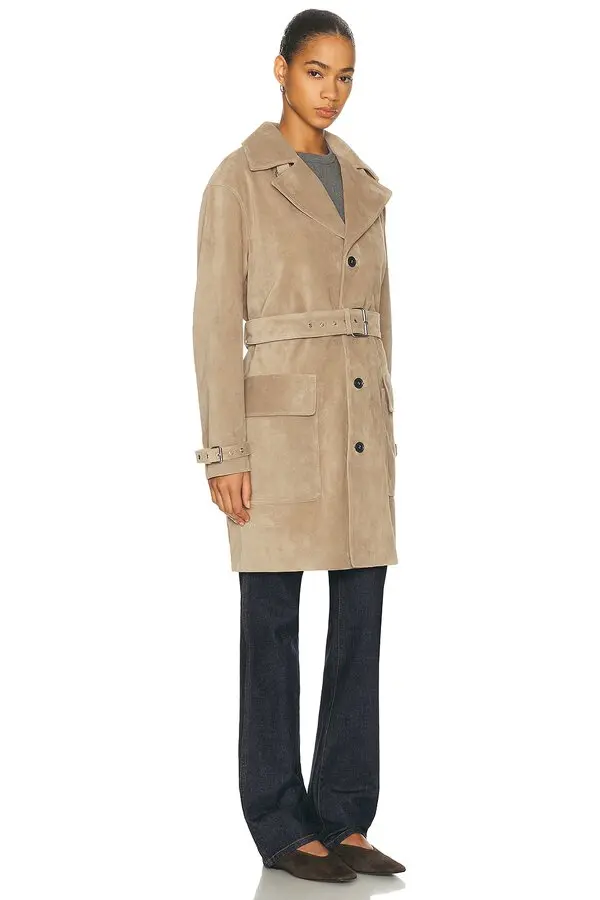 FRAME Suede Trench Jacket