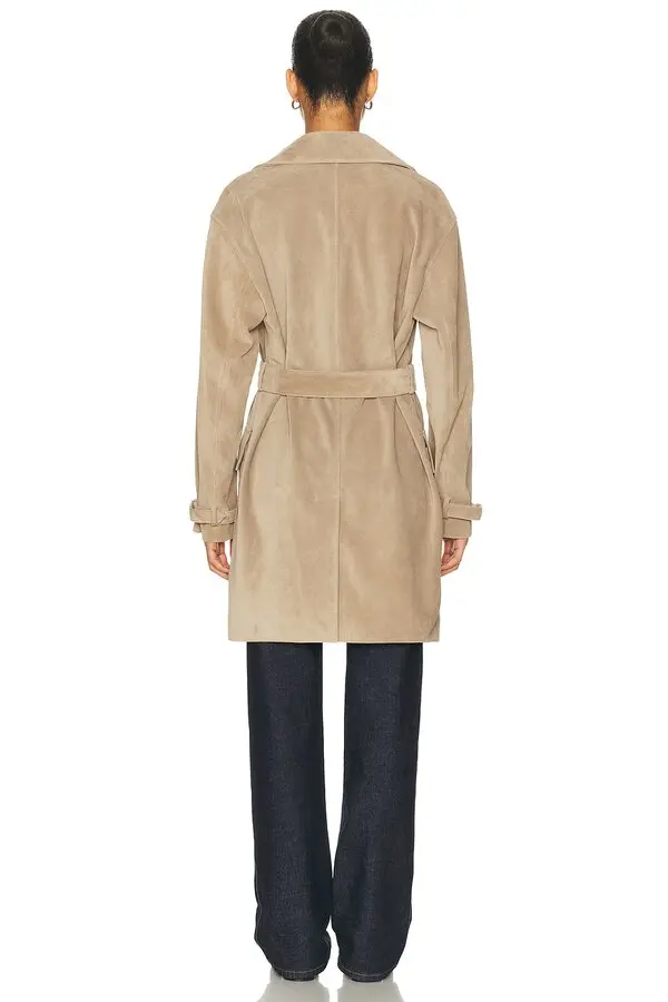 FRAME Suede Trench Jacket