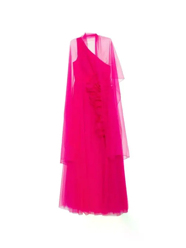 MARFIL BARCELONA One-shoulder Tulle Gown