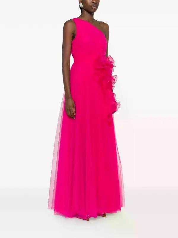MARFIL BARCELONA One-shoulder Tulle Gown
