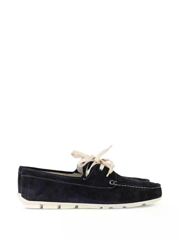 Prada Suede Boat Shoes