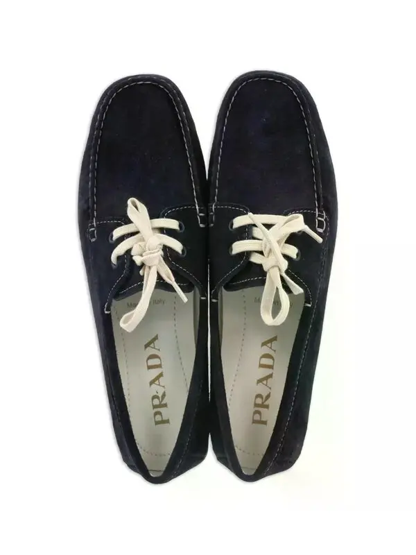 Prada Suede Boat Shoes