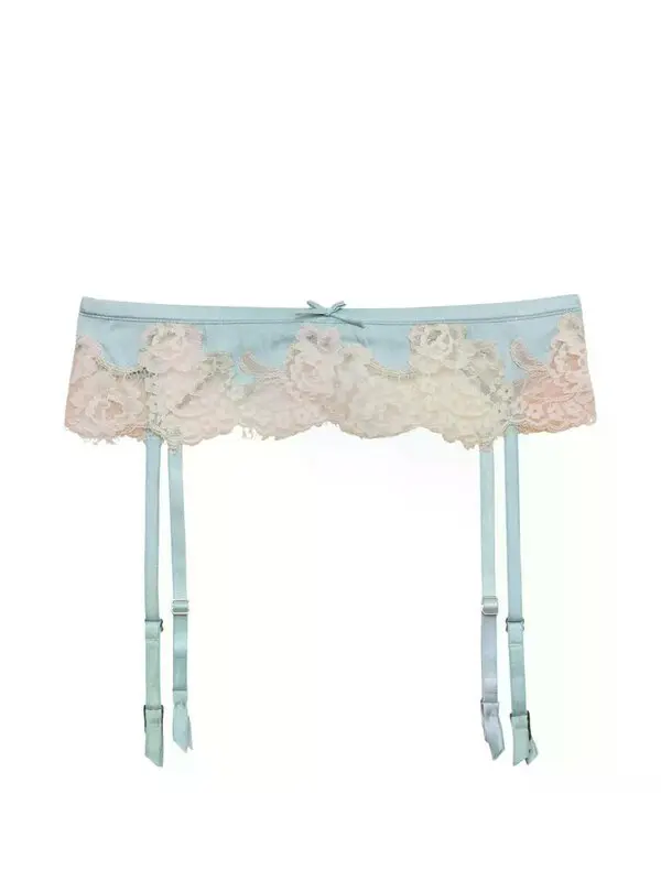 FLEUR DU MAL Juliet Lace Garter - Blue