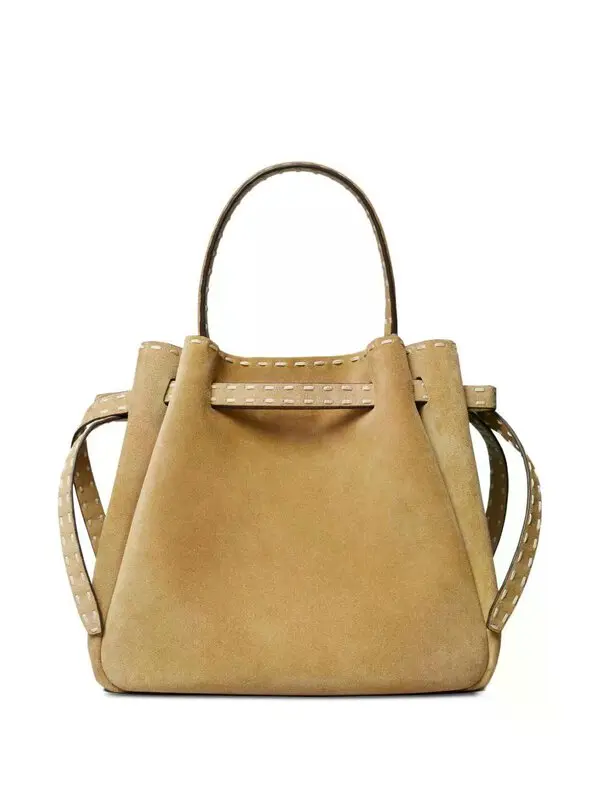 Tory Burch Romy Pick Stitch Bucket Bag - Neutrals