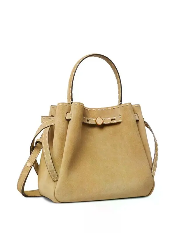 Tory Burch Romy Pick Stitch Bucket Bag - Neutrals