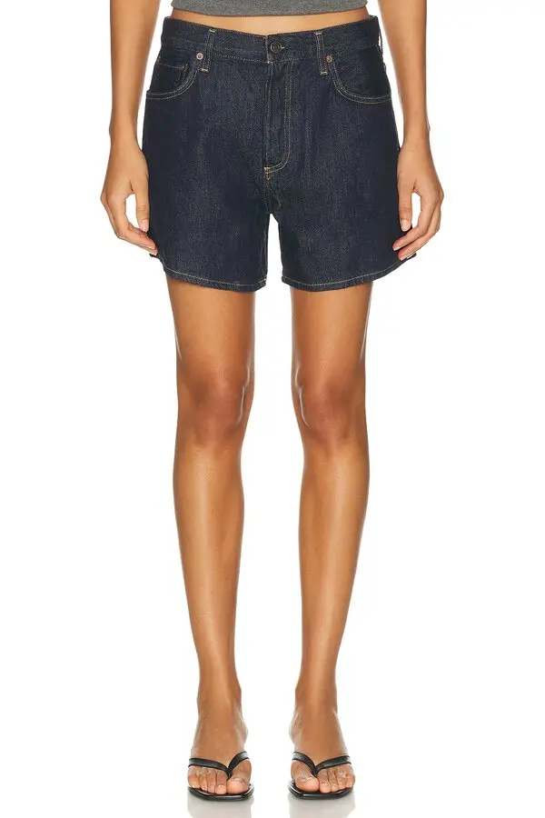 AGOLDE Leith Oversized Denim Shorts - Rinse