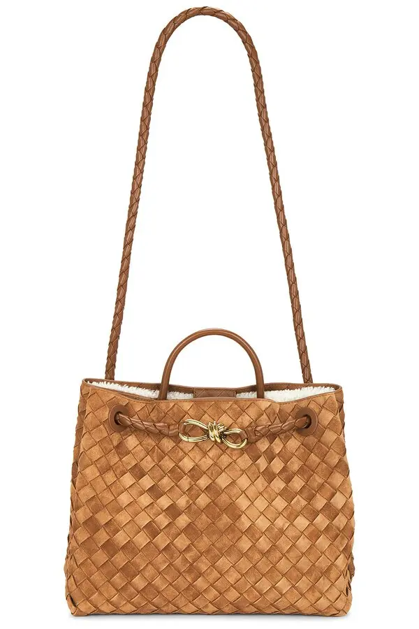 Bottega Veneta Medium Andiamo Bag - Amber, Plaster, & Muse Brass