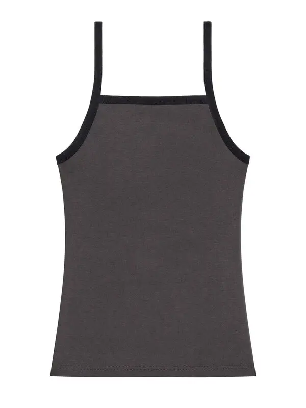 COURREGES Contrasting Tank - Charcoal