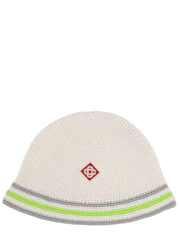 Casablanca Knit Hat With Logo - Multicolour