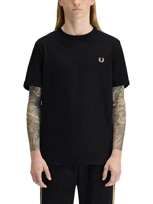Fred Perry T-shirt With Logo - Black