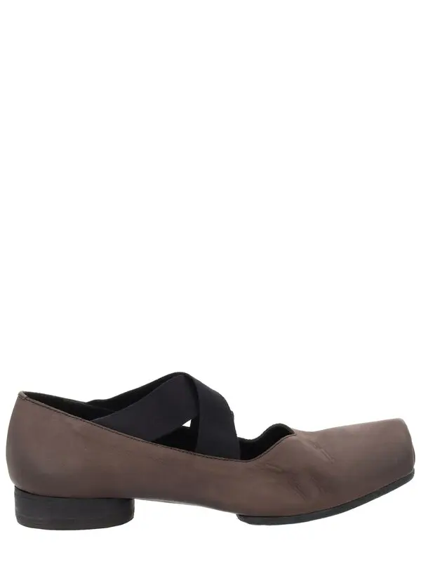 UMA WANG Leather Ballerinas - Brown