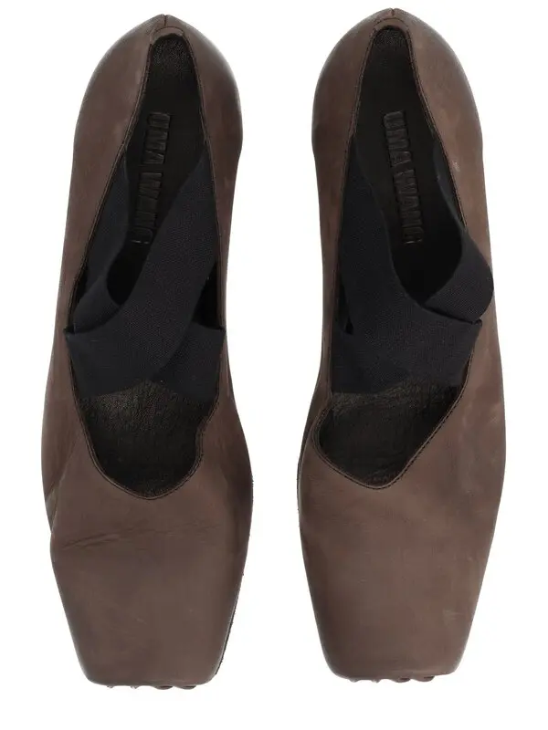 UMA WANG Leather Ballerinas - Brown