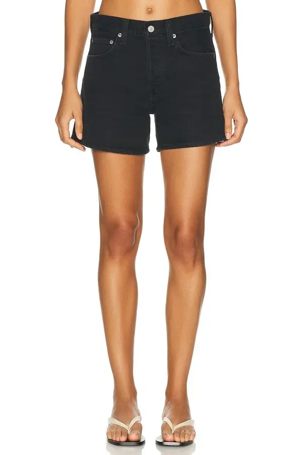 AGOLDE Long Parker Shorts In Black - Phase