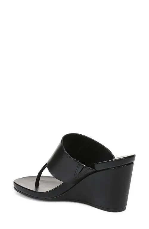 Franco Sarto Talea Calf Hair Wedge Sandal - Black