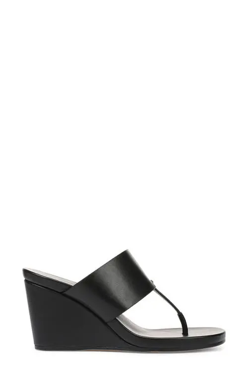 Franco Sarto Talea Calf Hair Wedge Sandal - Black