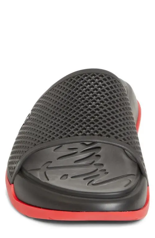 CHRISTIAN LOUBOUTIN Rubber Slide Sandal - Black