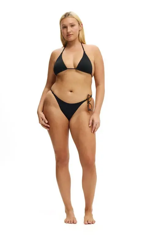 Cotton:on Micro String Thong Bikini Bottom - Black