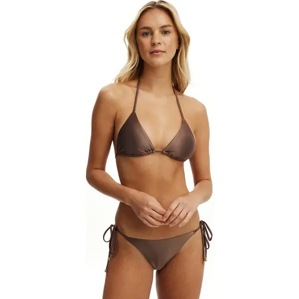 BODY Triangle Bikini Top - Deep Taupe Gloss