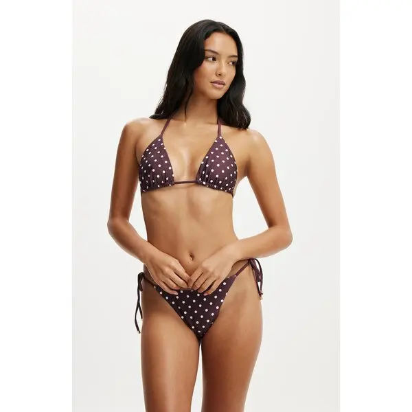 BODY Triangle Bikini Top - Missy Spot Plum Kiss