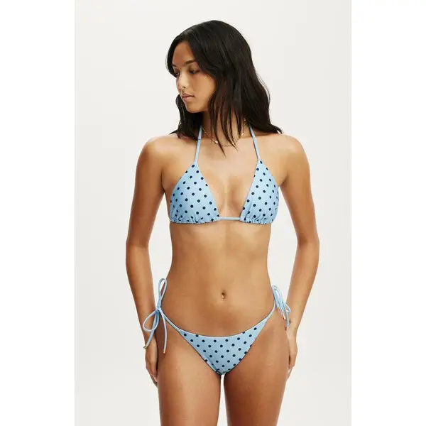 BODY Triangle Bikini Top - Missy Spot Seaside Blue