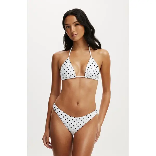 BODY Triangle Bikini Top - Missy Spot White Wash