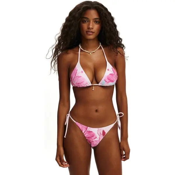 BODY Triangle Bikini Top - Tropical Floral Pink