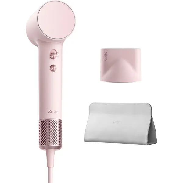 LAIFEN Swift Mini Hair Dryer With 1 Nozzle And Travel Bag - Pink