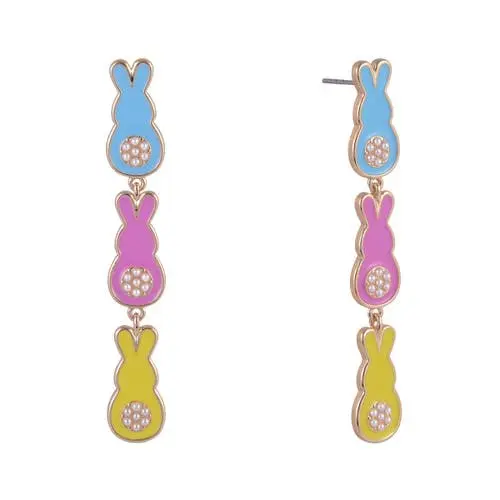HALLMARK Linear Easter Bunny Dangle Earrings - Pink